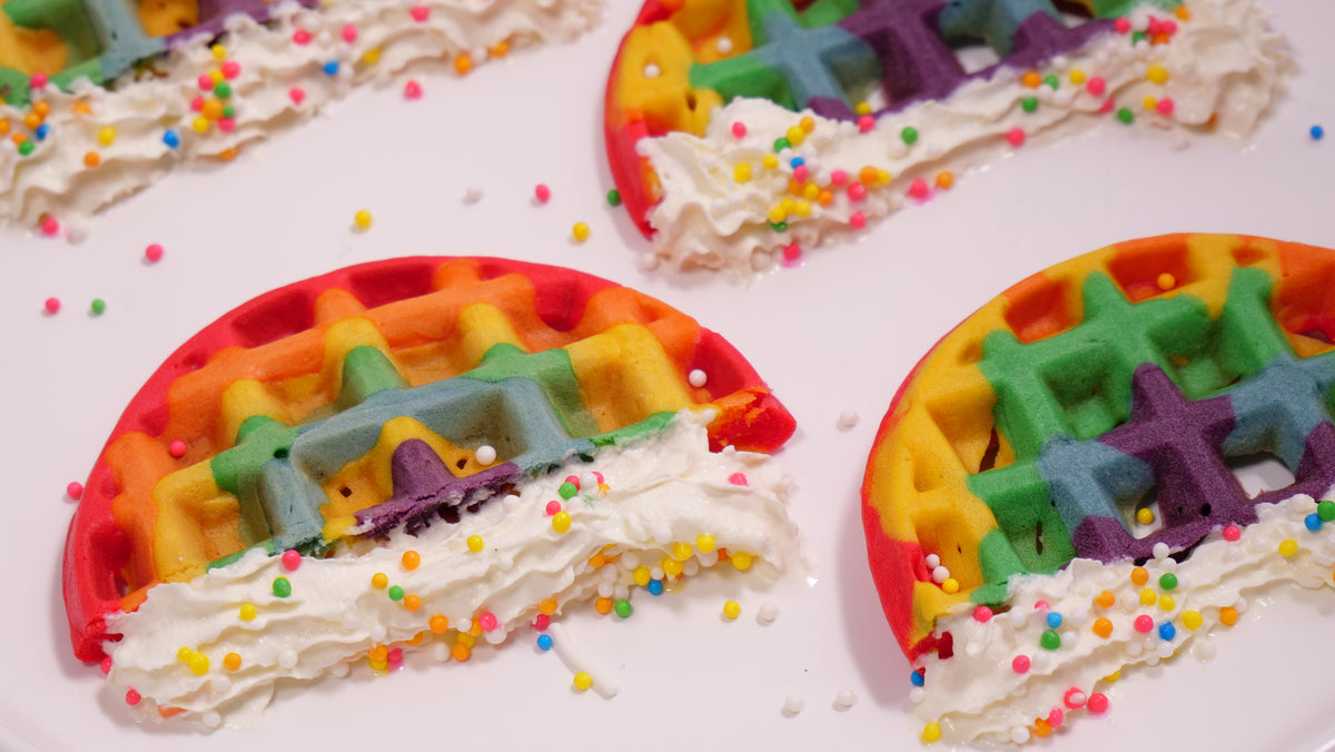 HOW TO MAKE RAINBOW WAFFLE – Crownful